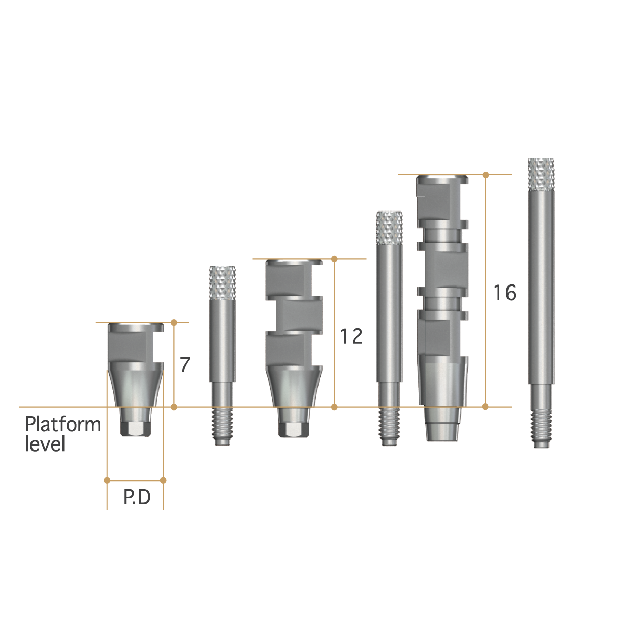 MEGAGEN / Pick-up Impression Coping [AR] φ4/ L=12/ Hex